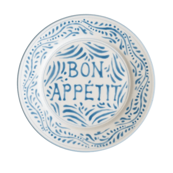Bon Appétit Starter Plate | Hand-Painted Luxe Tableware - Malmaison
